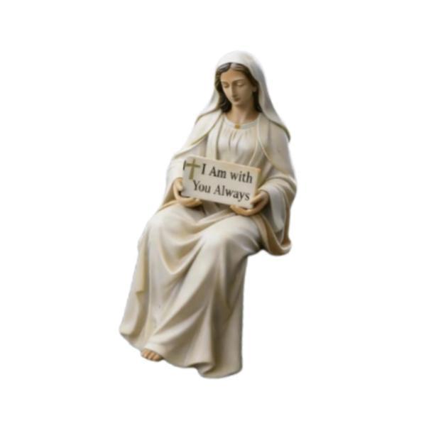 説明: [手作りのディテール]: 樹脂から丁寧に作られたこの像は.思いやりのある表情やリアルなローブのひだなど.生き生きとした手描きのディテールが特徴で.「 Always With You」のサインとともに静かに座っているイエスを捉えていま...