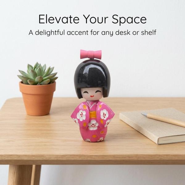 説明: [日本の着物装飾]: 伝統的な衣装を身に着け.繊細な表情で芸術的な雰囲気に満ちた.立つ日本の着物芸者人形. [プレミアムで信頼できる]: この小さな芸者人形の像は木製で.家の装飾用です [精巧なディテール]: 美しい彩色が施されたミ...