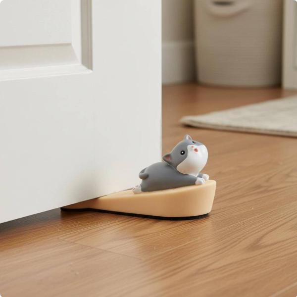 【基詳細情報報】: 毎日の生活に癒しを届ける、可愛らしい動物たちがテーマになったインテリア雑貨です。【主な機能】: ドアの下に差し込むだけで、風による突然の閉まりや指挟みを防ぐ実用的なドアストッパーとして活躍します。【製品の特徴】: 柔らか...