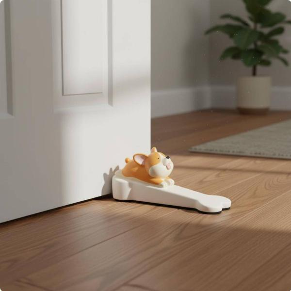 【基詳細情報報】: 毎日の生活に癒しを届ける、可愛らしい動物たちがテーマになったインテリア雑貨です。【主な機能】: ドアの下に差し込むだけで、風による突然の閉まりや指挟みを防ぐ実用的なドアストッパーとして活躍します。【製品の特徴】: 柔らか...