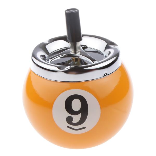 説明:特にビリヤードファンのための魅力的で実用的な灰皿、 あなたのリビングルーム、オフィス、バー、ゲームルーム、あなたが望む任意の場所にレトロスタイルのビットを追加します。 プッシュボタンとスピン蓋付き。単純にプッシュボタンを押すと、蓋が底...