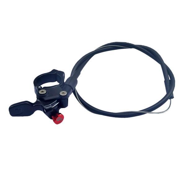 説明:製品名:フロントフォークワイヤーコントローラー.ロック解除ボタン.トリマースイッチ.ロックスイッチを含みます.材質:アルミニウム合金.高強度.腐食防止.変形しにくい前輪フォークスイッチリモートロックアウトレバー.仕様:チューブの長さ:...