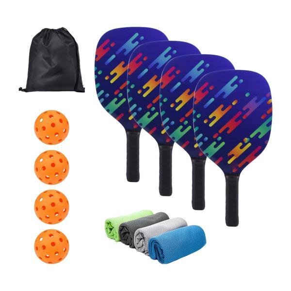 説明:素材: ピックルボールパドルは高品質の木材で作られており.頑丈で耐久性があり.長期間使用できます.快適な人間工学に基づいたグリップ: ピックルボール パドル セットのグリップは.人間工学に基づいた形状で非常に快適です.エッジ: 耐久性...