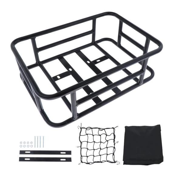 説明:[大容量]:収納に便利な十分な大きさの自転車後部バスケット.多くのものを運ぶ.ペット.食料品.水筒などの自転車バスケットキャリー.[幅広い用途]:カーゴネット付きカーゴラックバスケットは.折りたたみ自転車.マウンテンバイク.仕事.ショ...