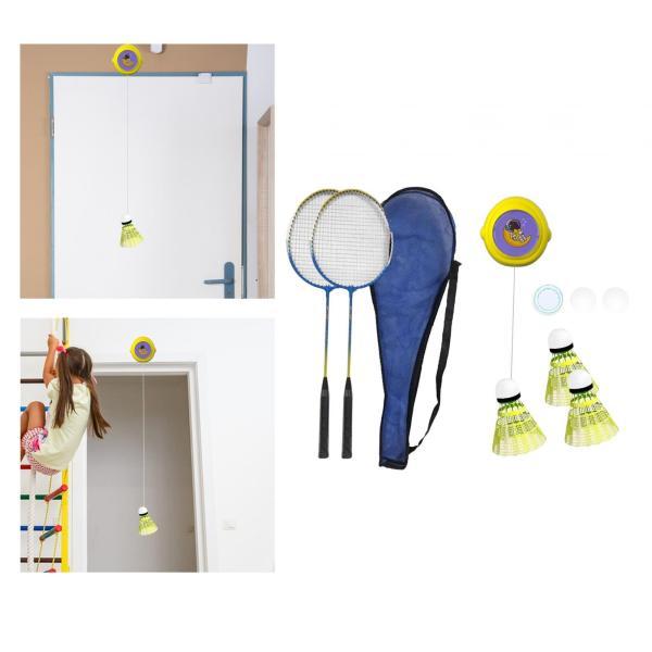 説明:[便利な家庭用]:このバドミントントレーニング器具を使用すると.ボールを拾う必要がなく.自宅でバドミントンをプレイできます.自宅で楽しくトレーニングするのに最適です.[使用方法]まず.粘着ステッカーを上部のドアフレームに貼り付けてから...