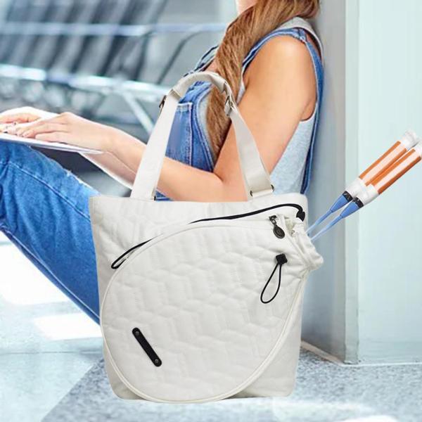 説明:[高品質素材]: このテニスラケットバッグは.高品質のメモリー複合布で作られており.丈夫で耐摩耗性があり.長期間繰り返し使用できます. [多機能]: テニストートバッグには.ラケットを収納できる引き紐付きポケットが前面に付いています....