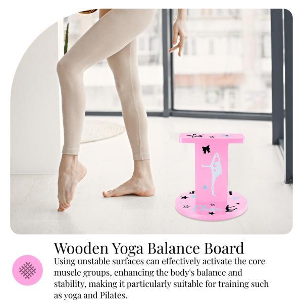 説明:[体幹の強さとバランスを強化]: この木製ヨガバランスボードは.不安定な表面で体幹の筋肉を効果的に活性化し.体のバランスと安定性を向上させます. [丈夫な素材]: 丈夫な木材で作られたこのチアフライヤースタンドは.頑丈で安定しており....
