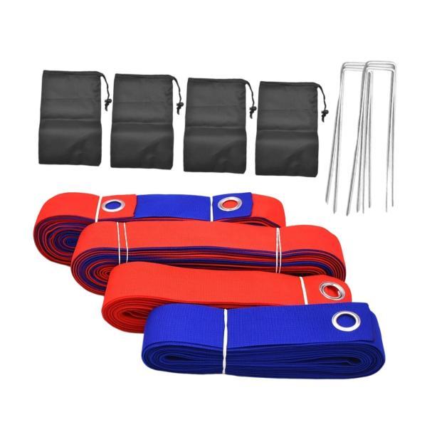 説明:[ビーチバレーボール用コンプリートセット]: このビーチバレーボールラインキットには.ビーチバレーボールの試合に必要なものがすべて含まれており.ロープ4本と杭4本で簡単にプレイエリアを設置できます. [ポリエステル素材]: 高品質のポ...