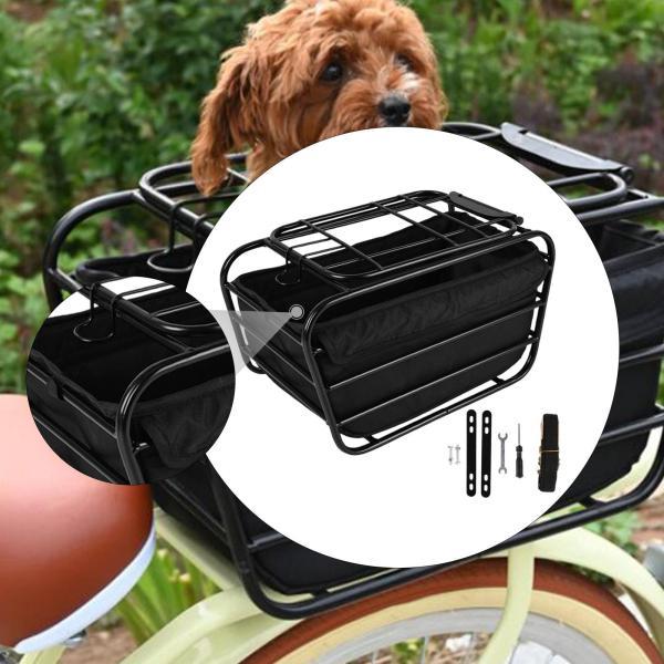 説明:[毎日使える頑丈な自転車用リアバスケット]高品質のカーボンスチール製で.高い積載量を誇る頑丈なリアラック付き自転車バスケット.食料品.作業工具.さらには愛犬を運ぶのにも最適で.毎日の通勤や週末のサイクリングに最適です. [自転車用リア...
