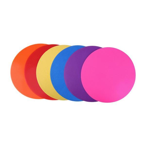 説明: [高い視認性]: 直径23cm/9.06インチ.視認性の高いマルチカラーの丸型フラットデザイン. [プレミアムで信頼性]: スポットマーカーはTPE素材で作られており.耐久性.耐摩耗性.耐傷性.滑り止め性に優れています. [スキル向...