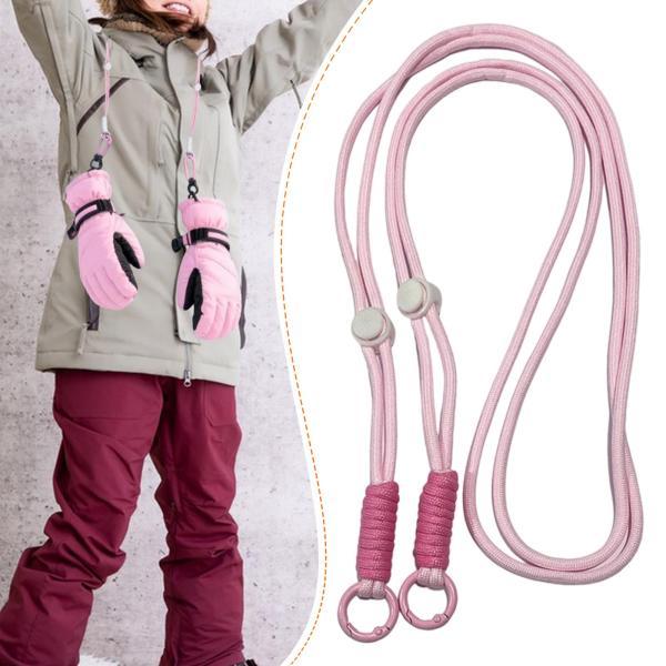 説明: [紛失防止]スキーグローブの紛失防止ストラップネックハンギングデザインにより.スキーグローブをしっかりと固定し.スキーやアウトドア活動中の紛失を防止します. [調節可能]スキーグローブのネックストラップは長さを簡単に調節可能(最大1...