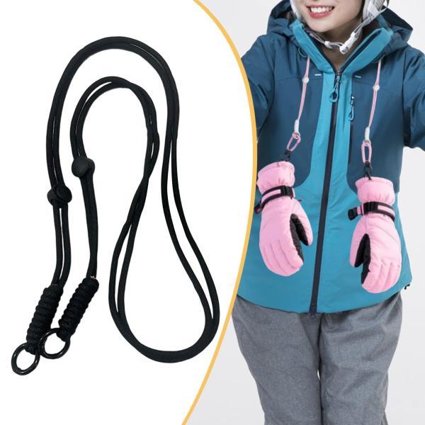 説明: [紛失防止]スキーグローブの紛失防止ストラップネックハンギングデザインにより.スキーグローブをしっかりと固定し.スキーやアウトドア活動中の紛失を防止します. [調節可能]スキーグローブのネックストラップは長さを簡単に調節可能(最大1...