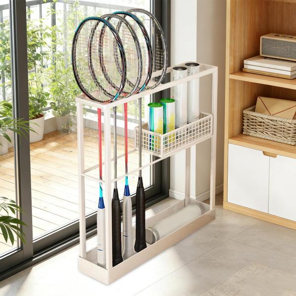 説明: [耐久性のある素材]: バドミントンラケット収納ラックは丈夫な鉄で作られており.長期間の使用とギアの信頼性の高いサポートを保証します. [多用途収納]: テニスラケットディスプレイラックは.バドミントン.テニスラケット.その他のラケ...