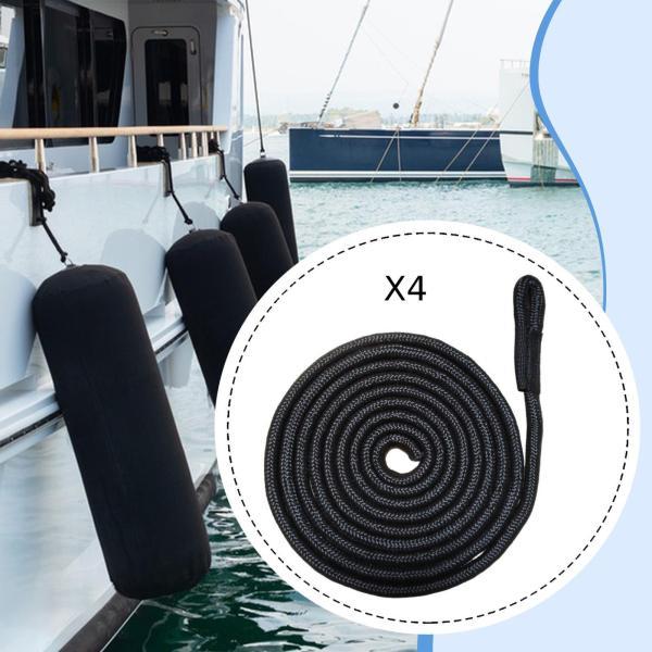 説明: [パッケージ内容]このパッケージには.長さ250cm/98.43インチ.直径8mm/0.31インチのボートフェンダーラインが4本含まれています. [実用性]ボートフェンダーラインは.ボートとフェンダー間の摩擦を最小限に抑えるように設...