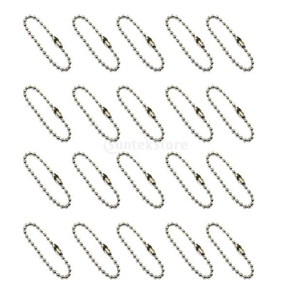 説明： 材質：合金サイズ：長さ約さ：10cm（3 7/8 \ "）  Ballchainサイズ：2.4ミリメートルカラー：シルバーキーチェーン、スクラップブッキングの装飾、一般クラフト、などのためのグレート パッケージに含まれるもの：  2...