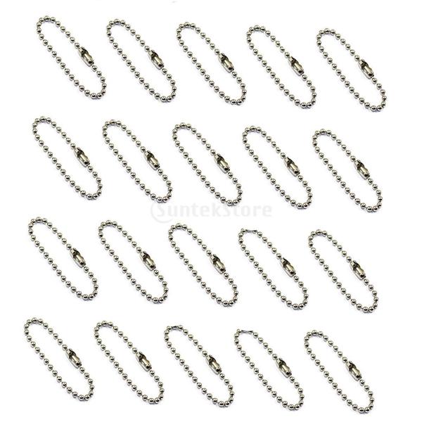 説明： キーチェーン、スクラップブッキングの装飾、一般クラフト、などのためのグレート材質：合金長さ：約。 15センチメートル/ 5.9インチ Ballchainサイズ：2.4ミリメートルカラー：シルバー パッケージに含まれるもの： コネクタ...