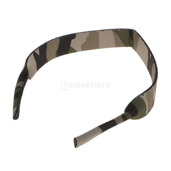 説明： 素材：ナイロンロープ幅：約。 25ミリメートルロープの長さ：約。 40センチメートル/ 15.75インチ 10ミリメートルのガラス脚のためのスーツ。 カラー：迷彩グリーンこの軽量、スリムなメガネリテーナが毎日使用するため耐久性と快適...