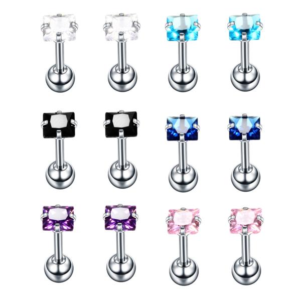 説明:材質:ステンレススチール.ジルコンかわいい小さなピアスイヤリングスタッドバーベルネジで.耳のピアス.ヘリックスダイヤモンドスタッドピアスに使用することができます. :16g /= 1.2mm;バーの長さ:6mm;キュービックジルコニア...