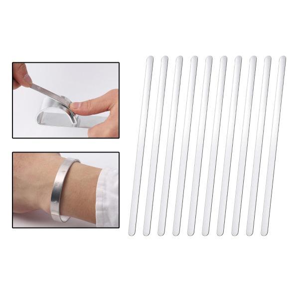 仕様:材質:アルミニウム数量:10個カラー:シルバーサイズチャート:小:6.4x152mm / 0.25x5.98インチ(1/4 "×6.2")ミディアム:9.5x152mm / 0.37x5.98インチ(3/8 "×6.2")大:12.7...