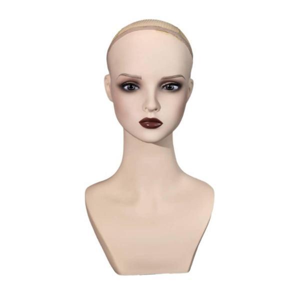 【Material】: 耐久性のあるPVC頭部マネキンで、日常的な展示や撮影に使いやすい安定した作りです。軽さと扱いやすさのバランスがよく、店舗什器としても導入しやすいのが魅力です。【Display Use】: アクセサリー展示ヘッドとして...