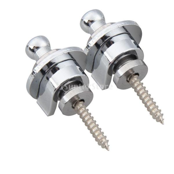 説明： 材質：メタルアイアン長さ：50ミリメートルカラー：シルバー電気guita /エレキベース用スーツ straploから締め付けナットをリリース、ギター上のピンにネジピンが締め付けられていることを確認し、その後straploボタンにスト...