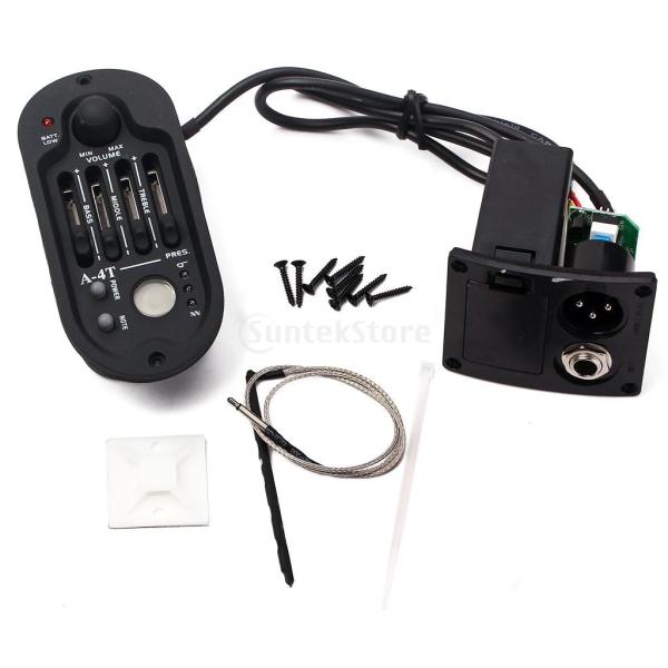 説明:1 X 9V 6F22バッテリーを搭載したフォークギターのみに適しています(バッテリーは含まれていません) LCDチューナー付き4バンドEQ.自動低バットチェックLED.平衡および不平衡出力ジャック.LCDチューナー用のオレンジ色のバ...