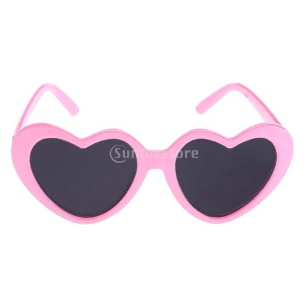 説明:ペアの愛らしいハート型フレームサングラス、人形衣装アクセサリーの眼鏡 18インチのアメリカンガールの人形やその他の18インチの人形に合うあなたの最愛の人形をよく見ます材質：プラスチックカラー：表示されている写真サイズチャート:フレーム...