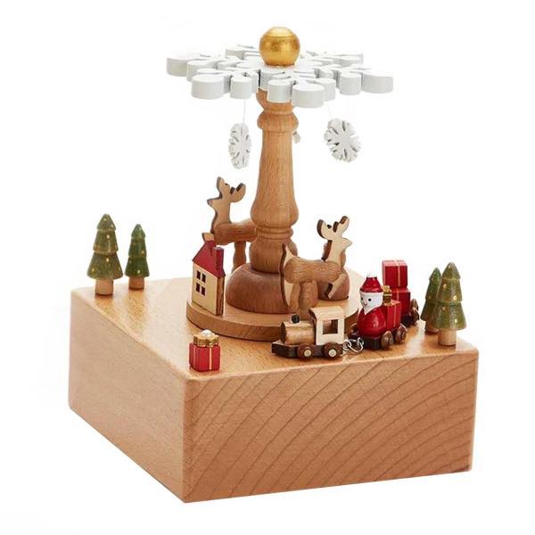 説明:クリスマスをテーマにしたオルゴール: 美しいデザインの機械式オルゴール.時計仕掛けをそっと右に回転させて放すと.音楽が再生されます.様々なメロディー: クリアで心地よく.滑らかでまとまりのあるサウンドで.心地よくなります.精巧な職人技...