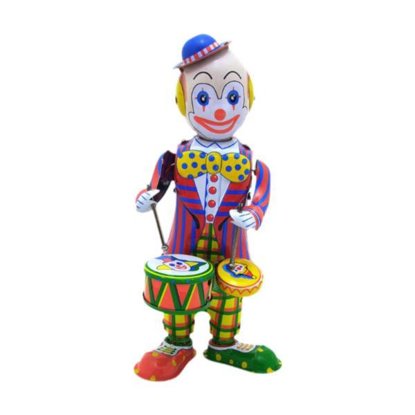 説明:[ヴィンテージデザイン]: このピエロのドラム缶のおもちゃは.懐かしさを醸し出すユニークなレトロが特徴で.様々な装飾テーマに適しています. [素材]: ブリキで作られたこのテーブルピエロのおもちゃは.丈夫なだけでなく.質感と輝きも自慢...