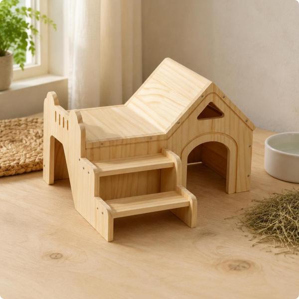 説明: [素材]: この動物用家具は.ゴムの木から作られた無垢材のペットハウスで.明るい木目調の仕上げと滑らかな丸みを帯びたエッジにより.清潔感のある仕上がりになっています. [デザイン]: 小さな別荘のような形をしたこの木製ペットハウスは...