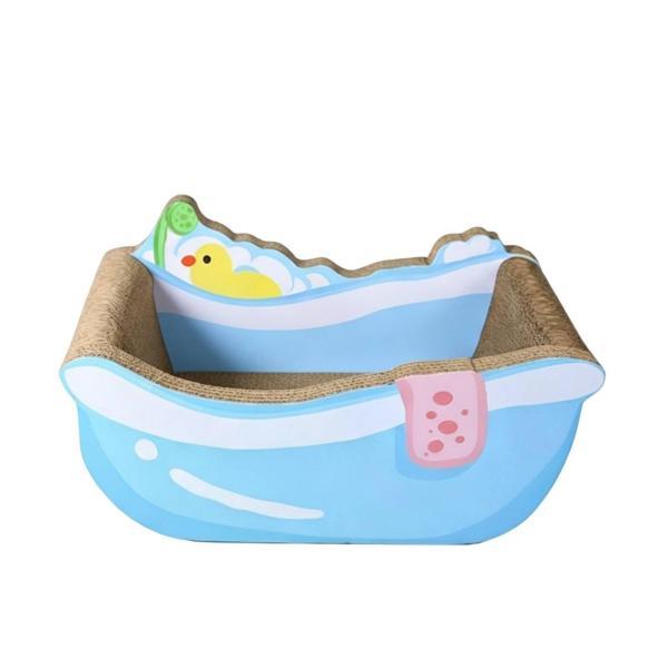 説明: [多機能デザイン]: この革新的なバスタブ用猫用爪とぎは.厚みがあって丈夫な爪とぎボードとしてだけでなく.愛猫にとって居心地の良い休息場所としても機能します. [プレミアム素材]: 厚みがあり丈夫な6層段ボール紙で作られたこの猫用家...