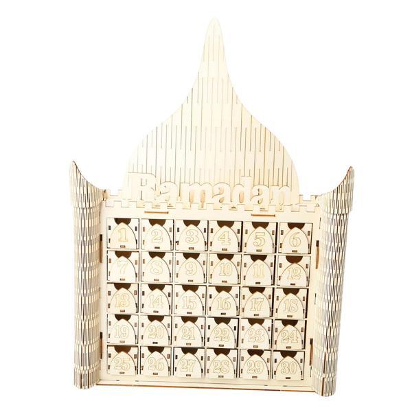 説明:イスラム教徒のEID MUBARAKアドベントカレンダーカウンターカウンターカウンターアセンブリ.組み立てと分解.高度装飾的です.祭りを祝うためにラマダンという言葉を使って.小さな引き出しをあなたの小さなアイテムで満たします.高級品質...