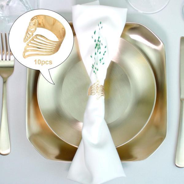 説明:[ユニークなデザイン]:ナプキンリングはユニークでスタイリッシュなデザインで.どんなテーブルセッティングにも優雅さを加えます.[プレミアム素材]: 高品質の金属で作られたナプキンバックルホルダーは.繊細で光沢のある仕上げで.全体的な美...