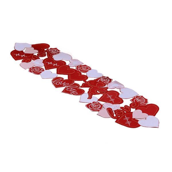 説明:[製品サイズ]: バレンタインデーテーブルランナー.38cmx137cm/14.96インチx53.94インチ.[ファッションデザイン]:このバレンタインデーのテーブルクロスはロマンチックでファッショナブルなラブハートパターンでデザイン...