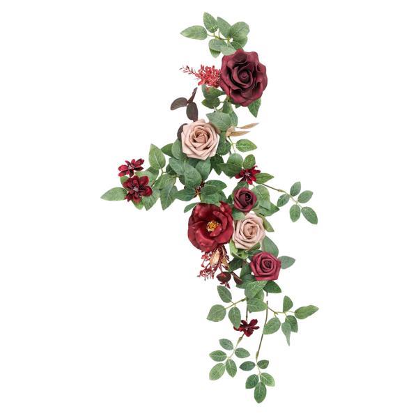 説明:[ウェディングフラワースワッグ]:緑の葉で飾られたウェディングアーチフラワー牡丹.鮮やかでリアル.結婚式の装飾に最適です.[耐久性]:結婚式のアーチの装飾アーチフラワーは手作りで.長年使用でき.シルクフラワーで作られており.枯れたり落...