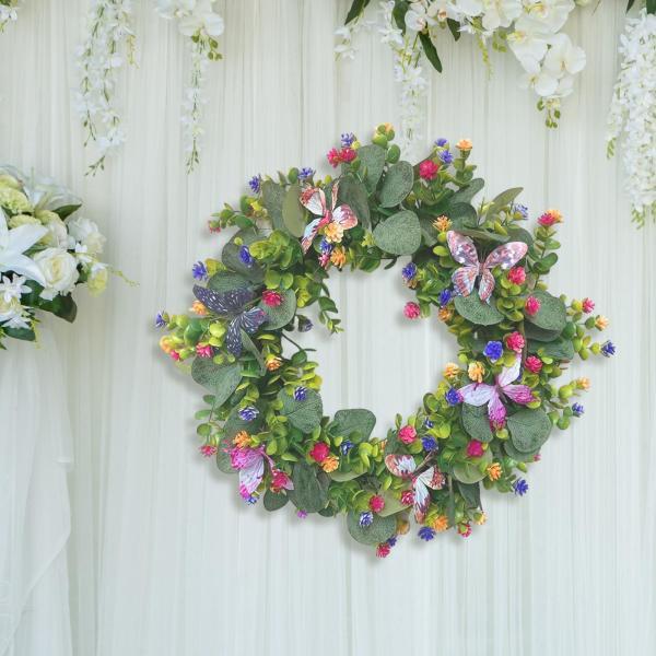 説明:[商品説明]:この造花リースはご自宅に春を作り出すのに最適です.春の訪れとともに.お母様や大切な方への心のこもった贈り物としても最適です.[プレミアム素材]: 春の花輪は人工シルクとPE素材で作られており.リアルで耐久性があり.一年中...