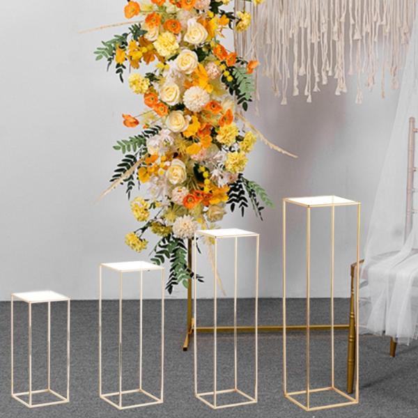説明:[多用途の装飾]: ウェディングフラワースタンドは.結婚式の通路の装飾.宴会.イベントのセンターピース.玄関の花のセンターピースに最適です. [素材]: 鉄素材で作られた花瓶柱幾何学的センターピーススタンドは頑丈で.長期間の使用を保証...