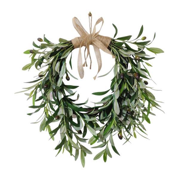 説明: lifelike  design]:高品質のプラスチックで作られたこの人工オリーブの花輪は.一年中美しく現実的な外観を維持するように設計されています家族や友人を温かく迎えてくださいパッケージに含まれるもの: 1人工オリーブの花輪注意...