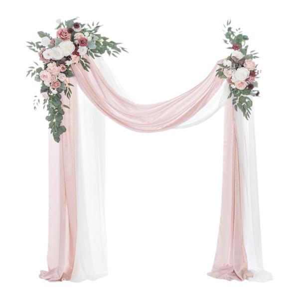 説明: golide材料]:高品質のシルクの花で作られたこの結婚式のアーチの花は.美しい外観を誇っていて最小限のメンテナンスが必要です[エレガントなデザイン]:正面玄関のユニークなデザインは家の装飾を補完します.アーチまたは会場の装飾の一部...
