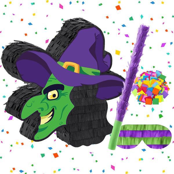 説明:[デザイン]: 魔女のピニャータセットはシンプルでスタイリッシュなデザインで.キャンディー.色紙.ギフトカードなどを入れて.どんなパーティーにも楽しさを添えることができます. [使い方簡単]:ハロウィンパーティーデコレーションはシンプ...