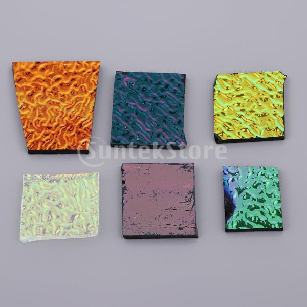 説明:ジュエリー作りや.溶融ガラスプレート.大皿.ボウルの装飾に最適ですベースまたは表面装飾として使用ダイクロイックテクスチャを使用して.テクスチャスクラップにダイクロイックを使用してユニークな外観を作成します電子レンジ窯や他の窯での使用に...