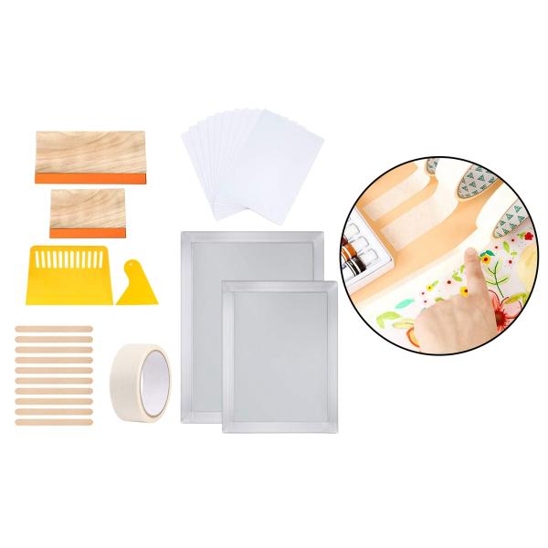 説明:パッケージに含まれるもの:2個のステンレススチールシルクスクリーン印刷フレーム+1個のスクリーン印刷スキージ+1個のプラスチックスクレーパー+10個のインクジェット透明フィルム+1個のロールマスク+10個の木製スティック+2個の木製ス...