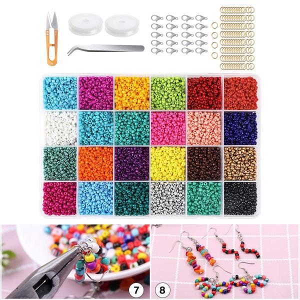 仕様:素材:ガラスパッケージに含まれるもの:ガラスシードビーズキット1セット...