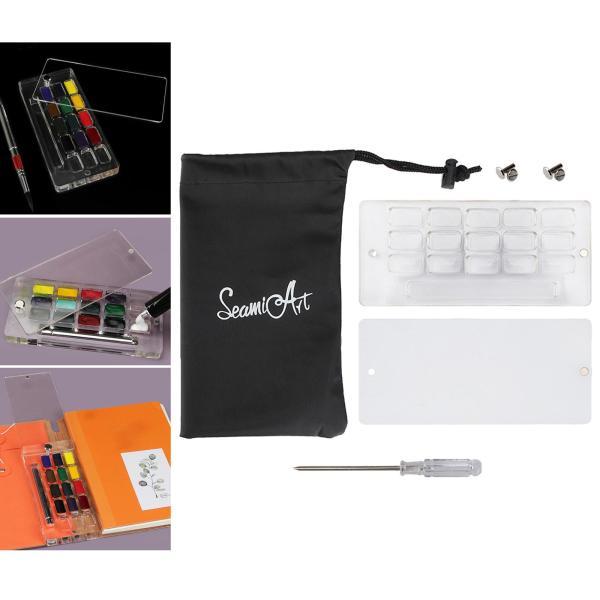 説明:素材:アクリル製.耐久性があり.お手入れも簡単です.透明なシェル: 水彩パレットは滑らかな表面と透明なシェルが特徴で.見やすいです.ポータブル: 軽量の水彩パレット缶で.自宅/スタジオでのペイントと屋外/旅行中のペイントの両方に適して...