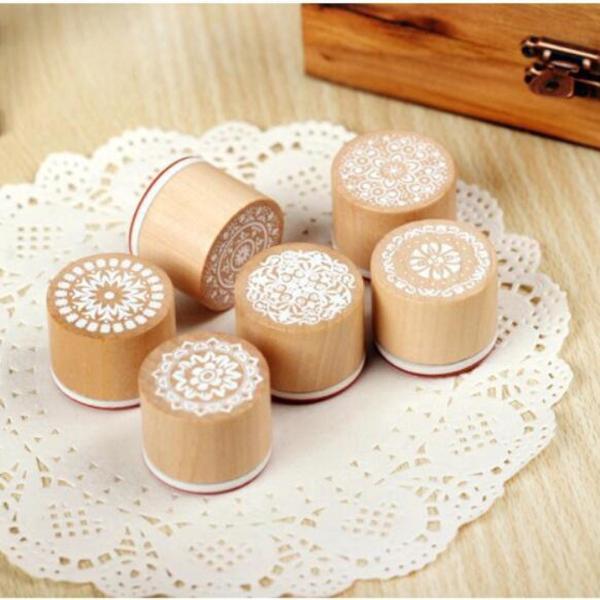 説明:DIY.結婚式用のヴィンテージ木製フローラルフラワーラウンドパターンラバースタンプ6個/セット.すべてのスタンプは高品質の木材とゴムでできています.スクラップブッキングや結婚式の招待状などの装飾に適した 6 種類のかわいいパターンがあ...
