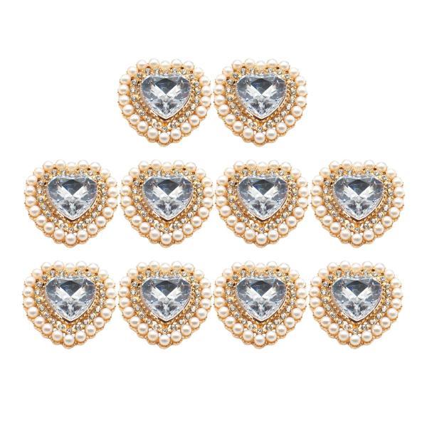 説明:[パッケージ内容]: パッケージには10個のボタンが付属しています.各ボタンのサイズは2.6cmx2.7cm / 1.02インチx1.06インチで.ほとんどの衣類アイテムに最適なサイズです.[金属シャンクボタン]: この合金ハート型ボ...