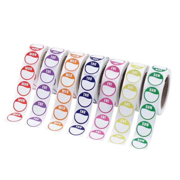 説明:[明確な識別]この食品ラベルセットには.週7日間が含まれています.多目的2cmの丸型シールステッカー.時間管理ラベル.授乳.レストラン.ホテル.パン屋.食品サービス.食品包装に便利です. [セット内容] パッケージには 7 ロールのス...