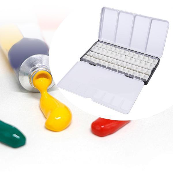 説明:素材: 空の水彩パレット水彩缶ABSと鉄素材で作られており.表面が滑らかで.頑丈で軽量です.デザイン:空の水彩画パレットは折りたたんだパレットで.お手入れが簡単で.再利用可能で.色の混合に便利です.マルチグリッドデザイン: 大容量の水...