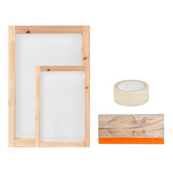 説明:[多彩なサイズオプション]: このシルクスクリーン印刷キットには.さまざまな印刷ニーズに対応するために.異なるサイズ(20x30cmと30x40cm)の木製フレームが2つ含まれており.さまざまなスケールのデザインを簡単に作成できます....