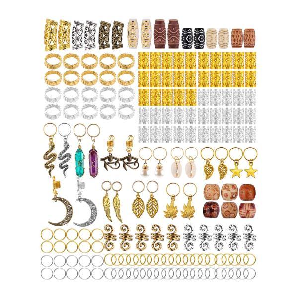 説明:[ユニークなデザイン]:このセットは.ビーズデザインとモダンな要素を組み合わせて.ドレッドロックヘアスタイルの個性と魅力を高める独特のビンテージスタイルを作成しますそして.髪型に輝き.目立つ buralsatile diyアクセサリー...